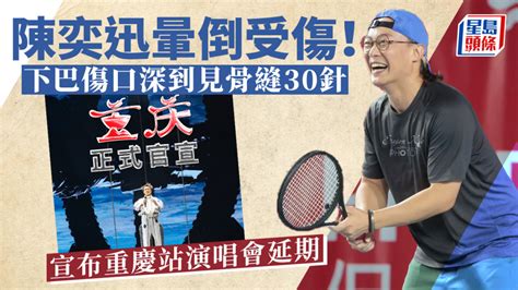 陳奕迅發生意外！暈倒後受傷下巴傷口深至見骨縫30針 重慶站演唱會延期 星島日報