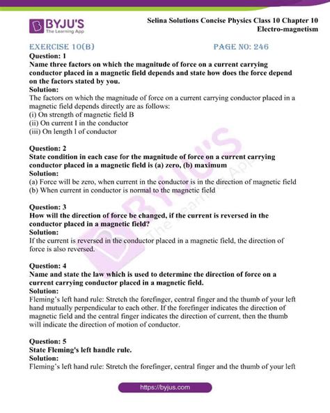 Selina Solutions Class 10 Conciseselina Solutions Concise Physics Class