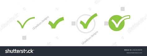 Check Mark Icons Green Checklist Tick Stock Vector Royalty Free Shutterstock
