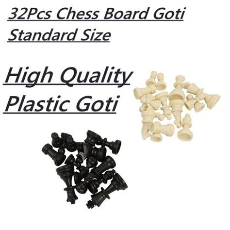 Plastic Chess Pieces Goti Complete Set Of 32 Darazpk