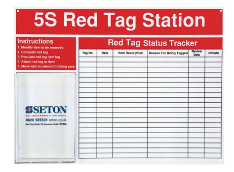 5S Red Tag Template