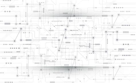 Vector Illustration Abstract Futuristic Circuit Board High Computer Technology On Light Gray