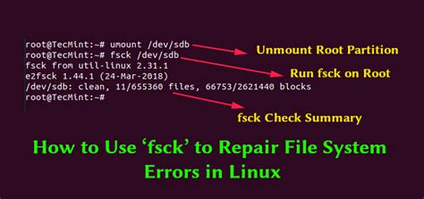 How To Use Fsck To Repair File System Errors In Linux