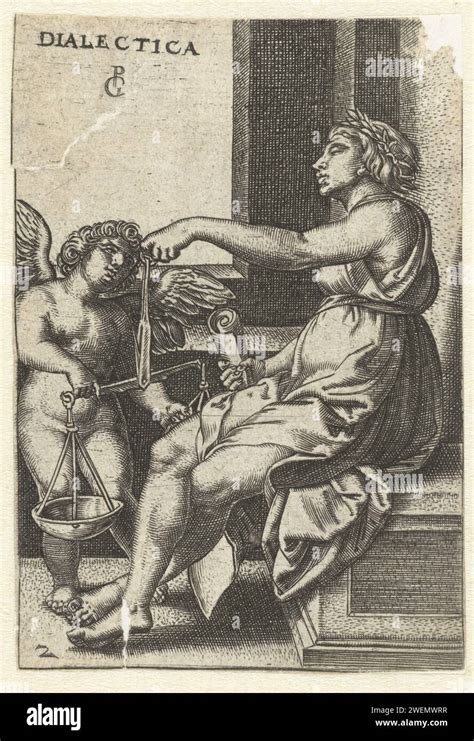 Dialectics Georg Pencz 1539 1543 Print Sitting Woman As A Personification Of Dialectics Or