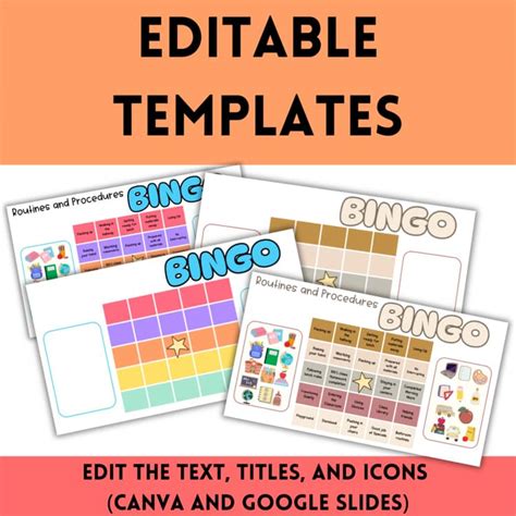 Classroom Routines And Procedures Bingo Template I Digital Bingo