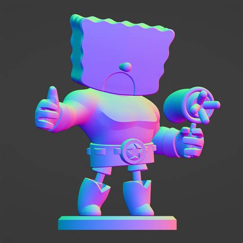 Stl File Spongebob El Primo Brawl Stars Action Figure 🌃 ・3d Printable