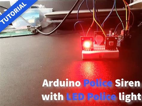 Arduino Police Siren With Led Police Lights Tutorial Arduino