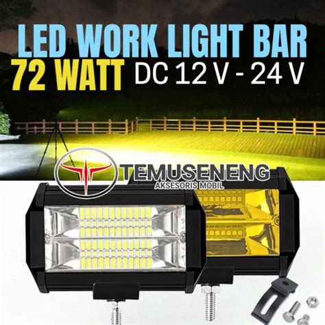 Jual Lampu Sorot Mobil V Watt Lampu Tembak Led Work Light Bar Cree Shopee Indonesia