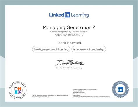 revathi jindam on linkedin certificate of completion