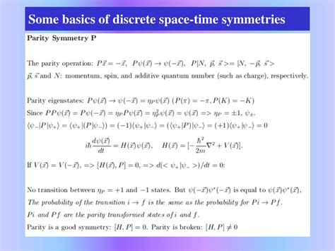 Ppt Discrete Space Time Symmetries Powerpoint Presentation Free Download Id 529049