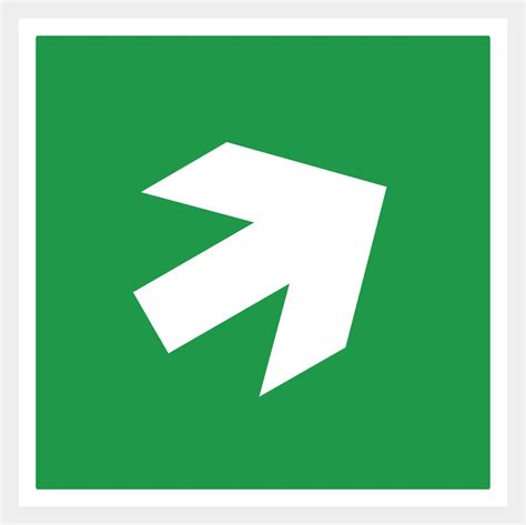Emergency Exit Arrow Green Background Square Illustration Vector Art At Vecteezy
