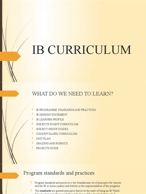 Ib Curriculum Pdf Curriculum Communication