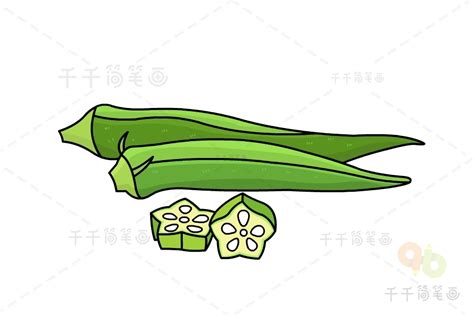 秋葵简笔画简单 秋葵怎么画 大山谷图库