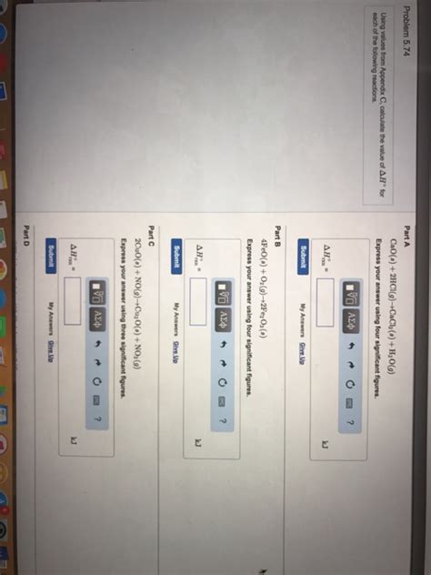 Solved Problem 574 Using Values From Appendix C Calculate