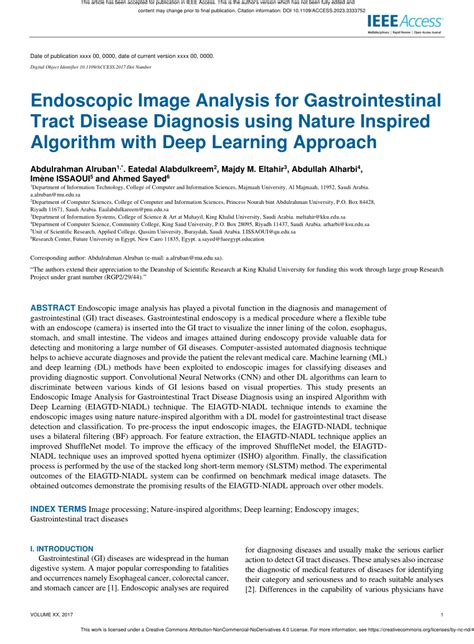 Pdf Endoscopic Image Analysis For Gastrointestinal Tract Disease