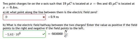 Solved Two point charges lie on the x axis such that μC is Chegg