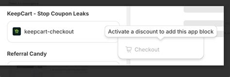 Error Activate A Discount To Add This App Block On Checkout Extension Extensions Shopify