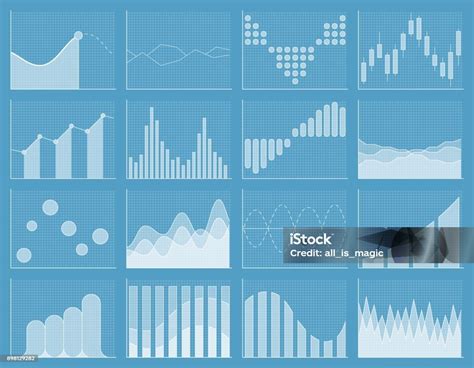 Business Chart Collection Set Of Graphs Data Visualization Stock Illustration Download Image