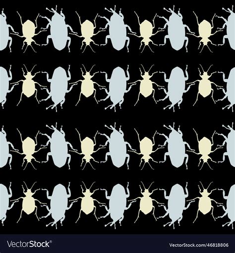Seamless Pattern With Bugs Endless Background Vector Image