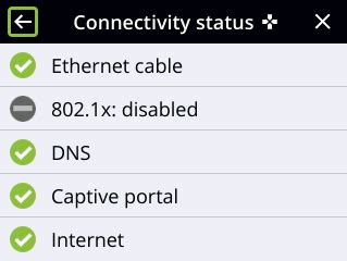 View 802 1x Network Connection Status