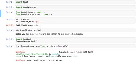 Name Loadlearner Is Not Defined Fastai Fastai Course Forums