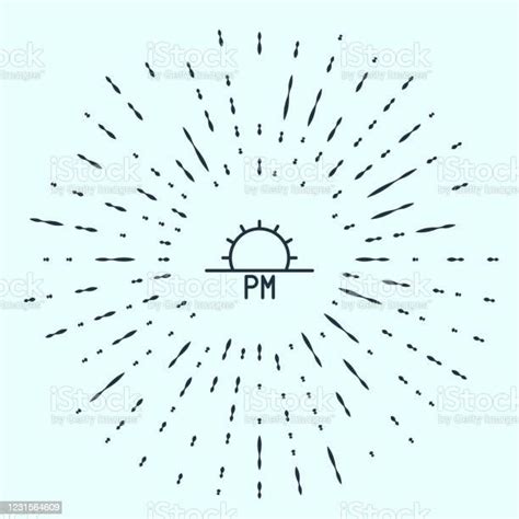 회색 배경에 격리 된 검은 선 일몰 아이콘입니다 추상 원 임의의 점 벡터 일러스트레이션 0명에 대한 스톡 벡터 아트 및 기타 이미지 0명 가능성 개념 Istock