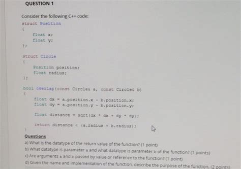 Solved Question Consider The Following C Code Struct Chegg