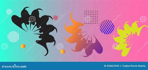 Abstract Background With Colorful Geometric Elements Stock Vector Illustration Of Computer
