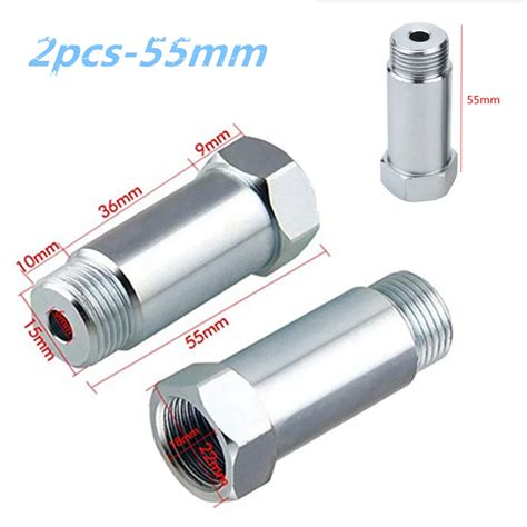 10pcs O2 Oxygen Sensor Extender Adapter Extension Spacer Hho O2 Bung 55mm Cel Fix Binz Store