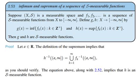 Real Analysis Infimum And Supremum Of A Sequence Of Mathcal{s} Measurable Functions From