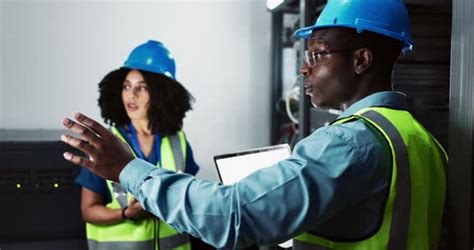 Server Room Man And Woman Teamwork With Technology It And Collaboration For Programming