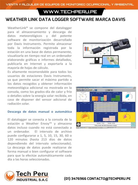 Datasheet Weather Link Data Logger Software Marca Davis Pdf