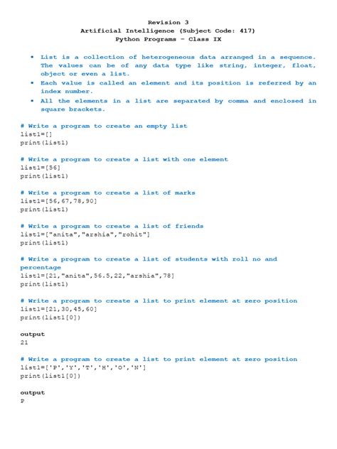 Revision 3 Python Class 9 Pdf Function Mathematics Software Development
