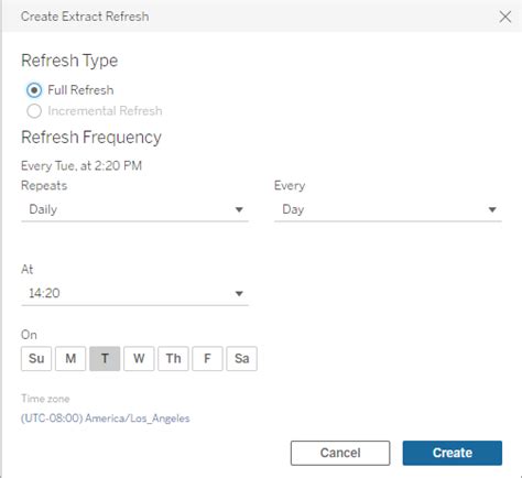 Set Up A Private Network Refresh Schedule Tableau