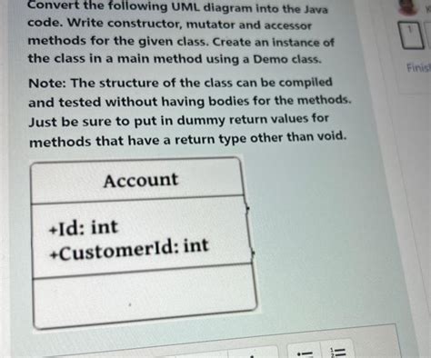 solved convert the following uml diagram into the java code