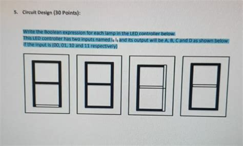 Solved 5 Circuit Design 30 Points Write The Boolean