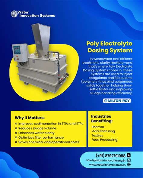 What Is A Poly Electrolyte Dosing System Water Innovation Systems