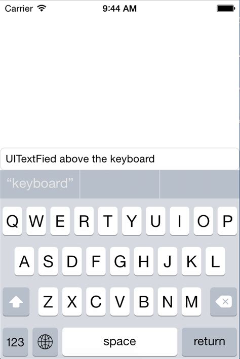 Ios Adding Uitextfield Above Keyboard Stack Overflow