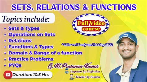 Sets Relations And Functions Full Details Of Video Course Appsc Dao Fro Mathswithmani