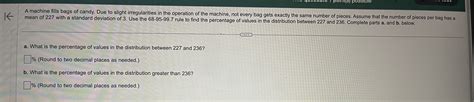 Solved A What Is The Percentage Of Values In The Chegg