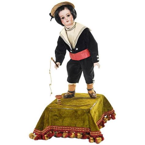 Boy With Spinning Top Musical Automaton By Roullet