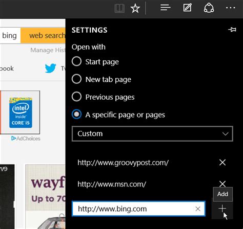 Windows 10 Tip Make Edge Browser Open To Multiple Web Pages
