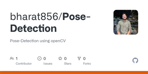 Github Bharat856pose Detection Pose Detection Using Opencv