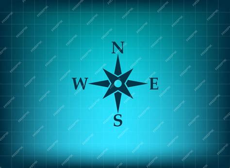 Premium Vector Compass Symbol Vector Illustration On Blue Background Eps 10