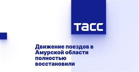 Движение поездов в Амурской области полностью восстановили