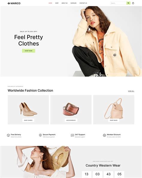 Free Fashion Store Elementor Template Spexo Theme