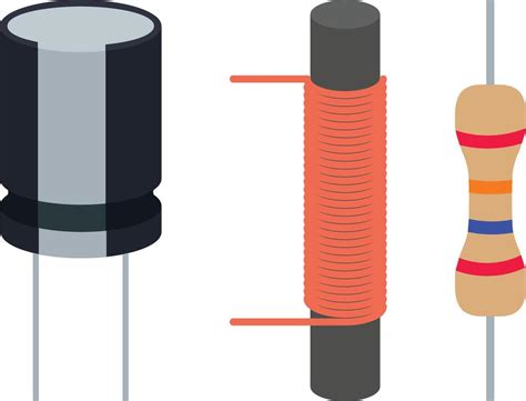 Capacitor Inductor And Resistor Electrical Illustration Icons 46631676 Vector Art At Vecteezy