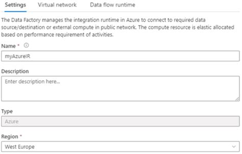 Azure Data Factory Integration Runtime Compute Infrastructure In Azure