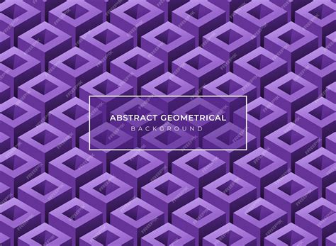 Premium Vector Abstract Geometrical 3d Purple Background With Quadrilateral Prism Shapes