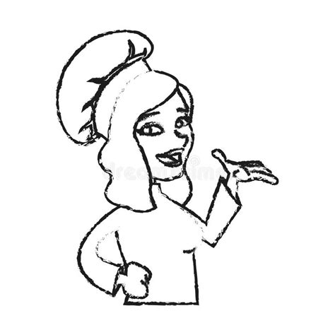 Isolated Female Chef Cartoon Design Stock Vector Illustration Of